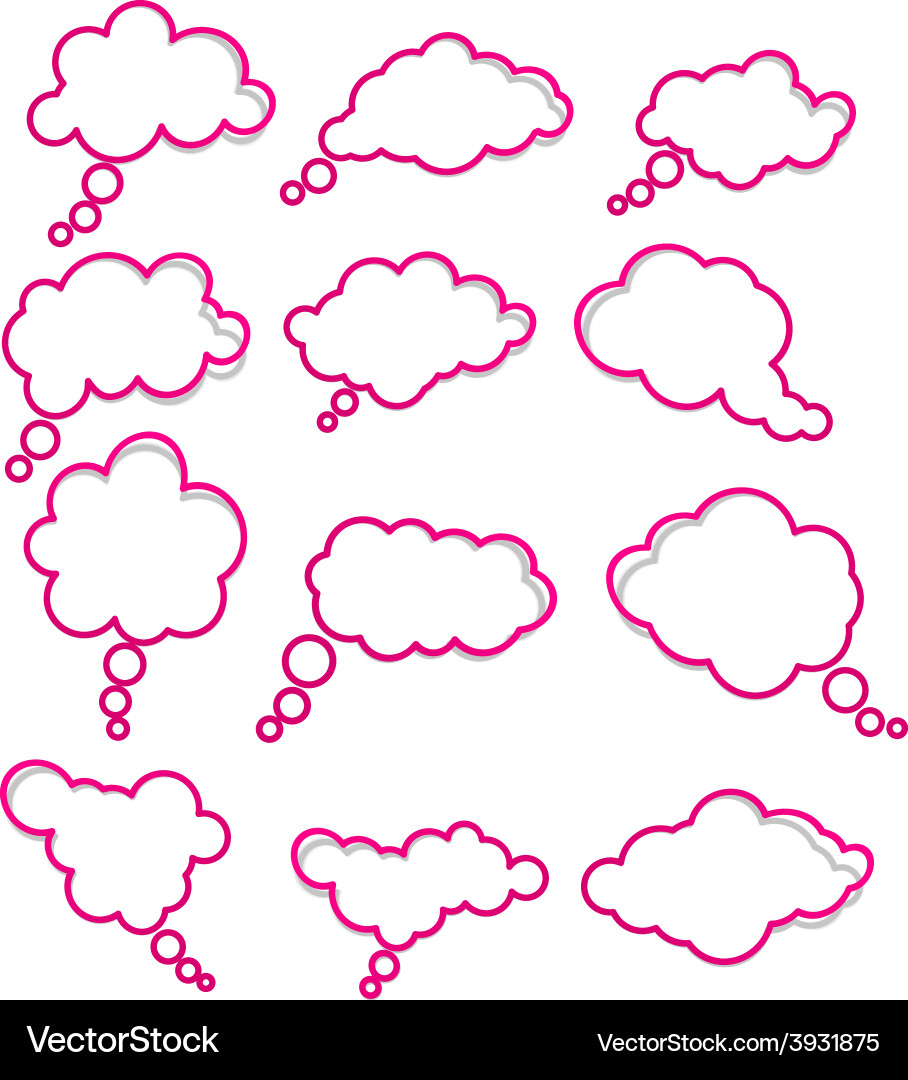 Speech notification paper frames Royalty Free Vector Image