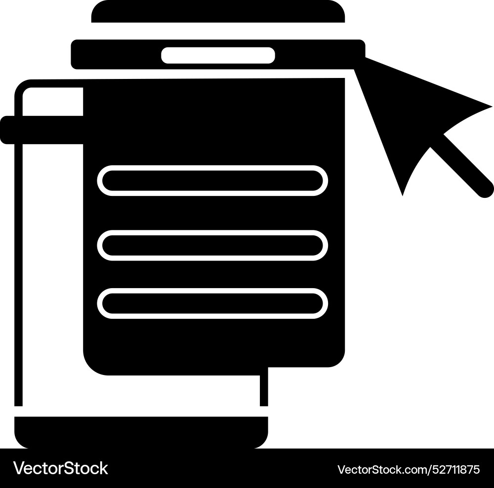 Web Menu Click Nav Bar Scrolling Icon Royalty Free Vector