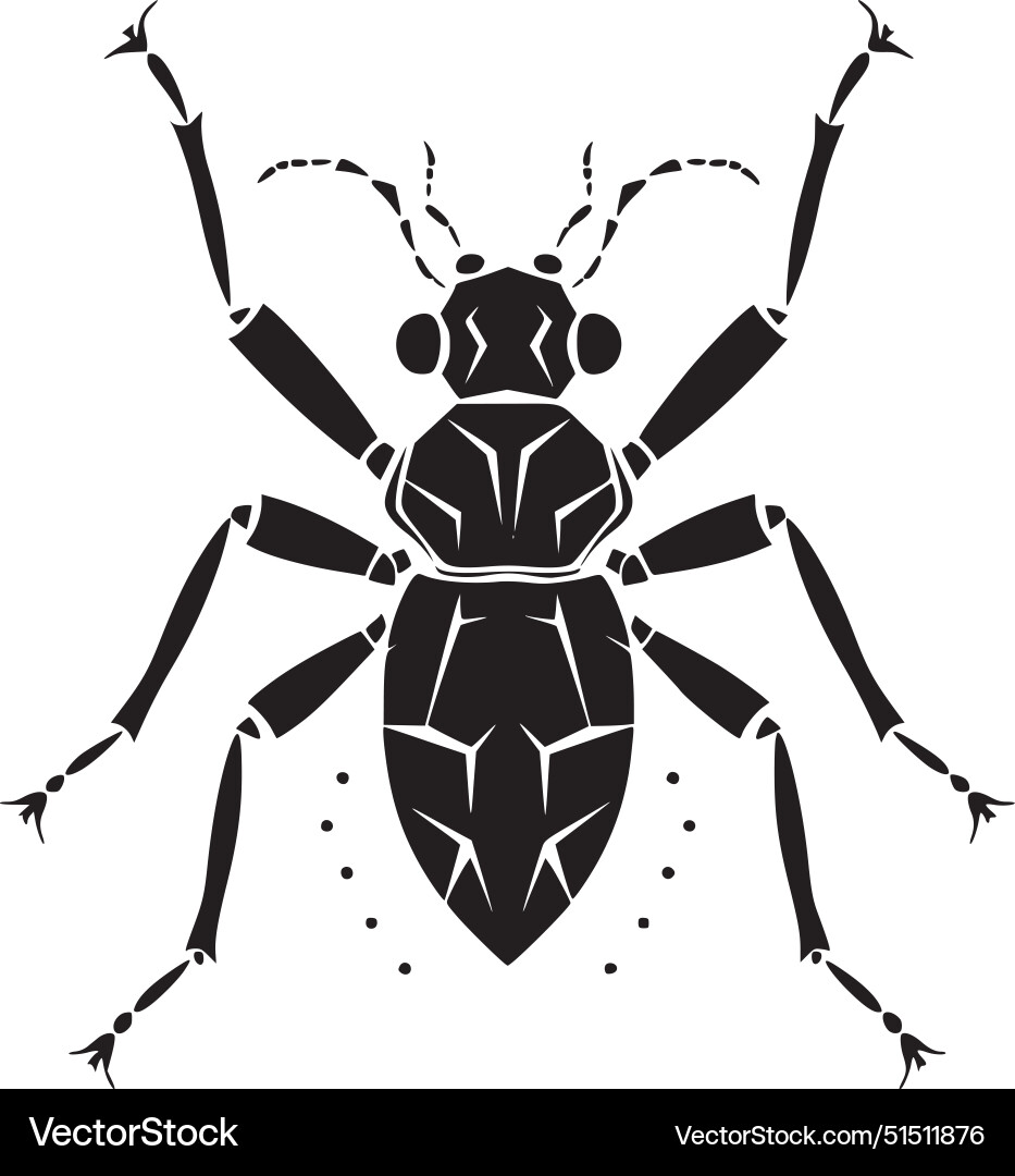 Ant Black And White Isolated Icon Royalty Free Vector