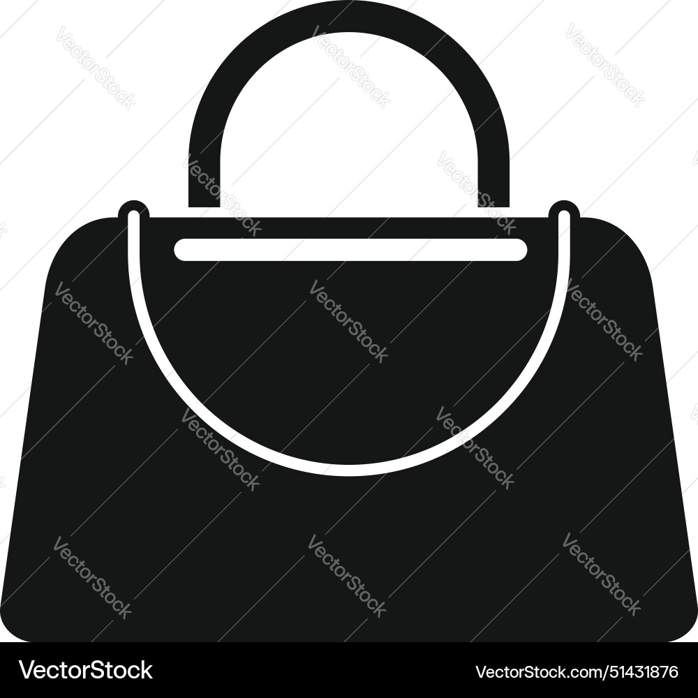 Black silhouette of a classic handbag Royalty Free Vector