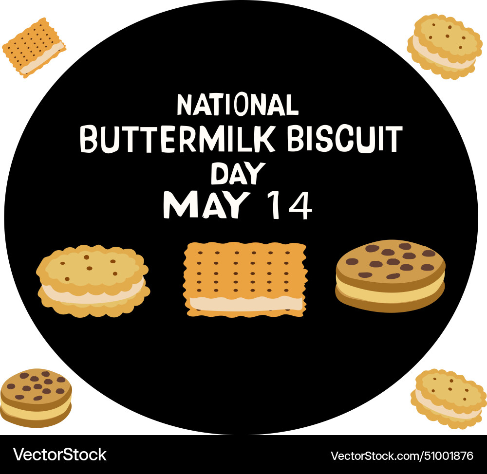 National buttermilk biscuit day Royalty Free Vector Image