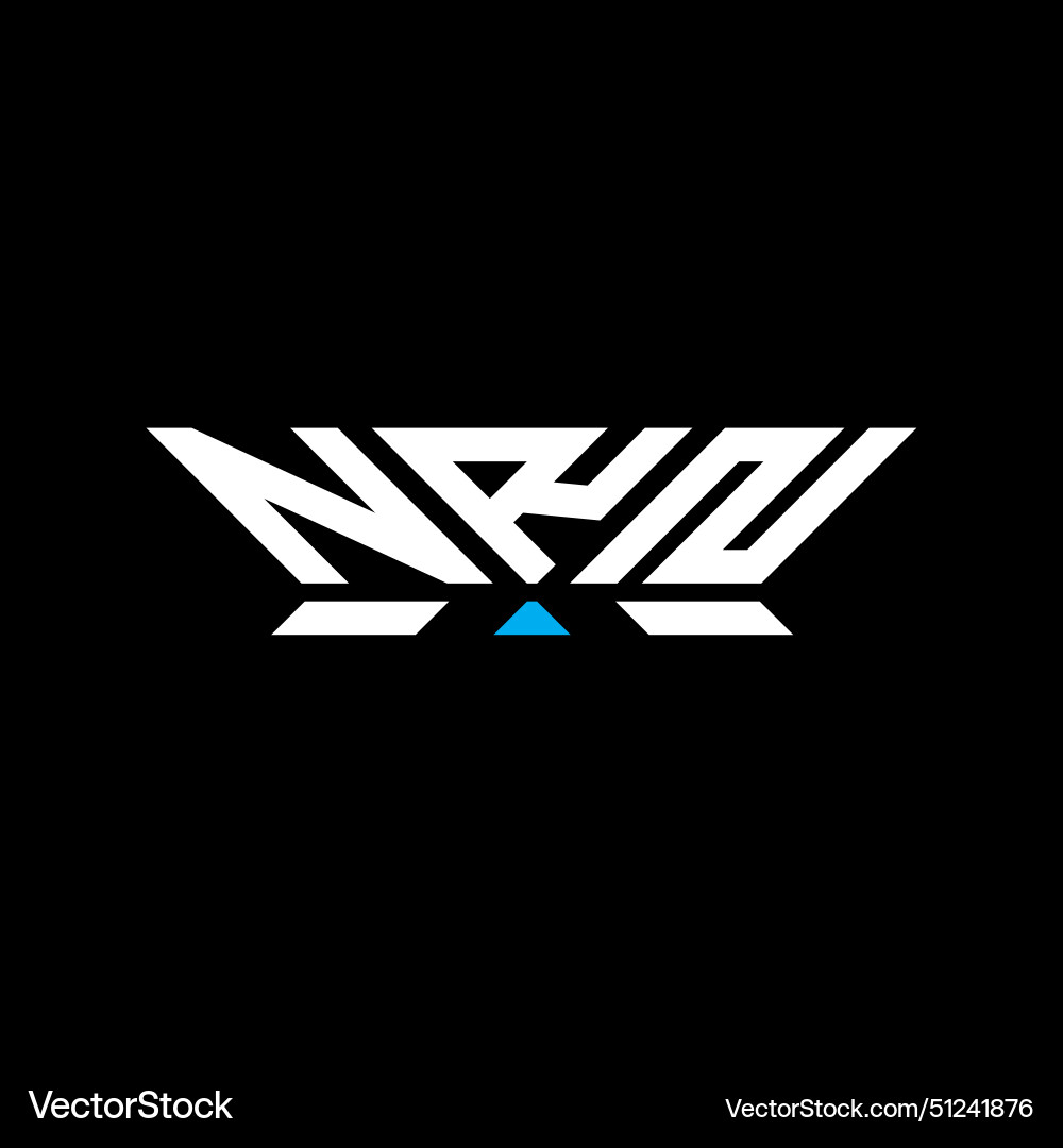 Nrn letter logo design nrn simple and modern logo Vector Image