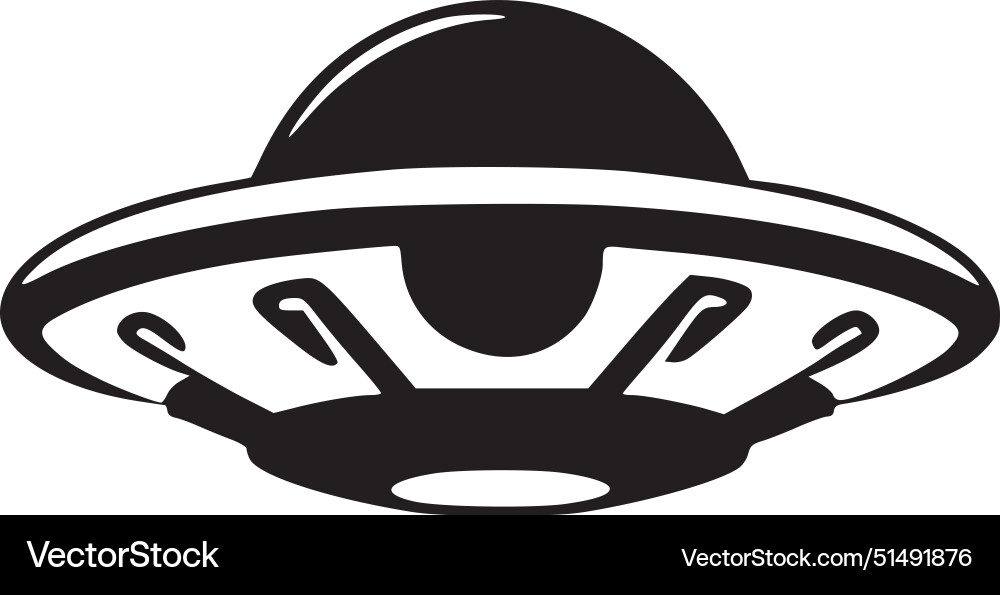 Ufo - minimalist and simple silhouette Royalty Free Vector