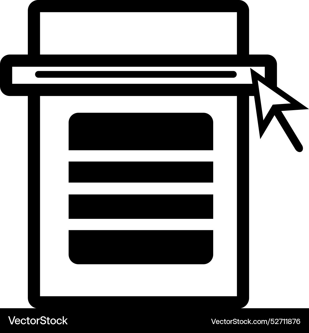 Web Menu Click Nav Bar Scrolling Icon Royalty Free Vector