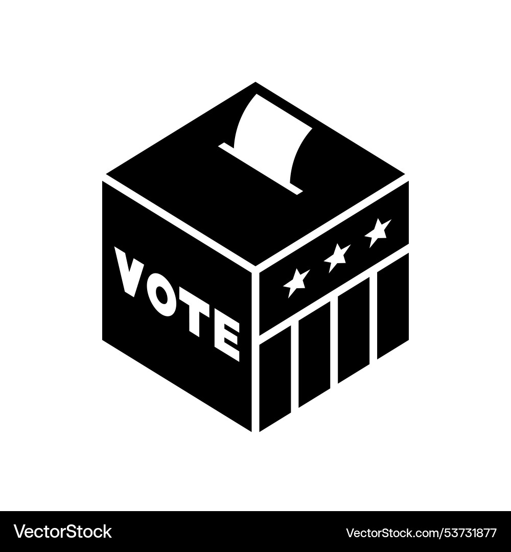 American Voting Ballot Box Royalty Free Vector Image