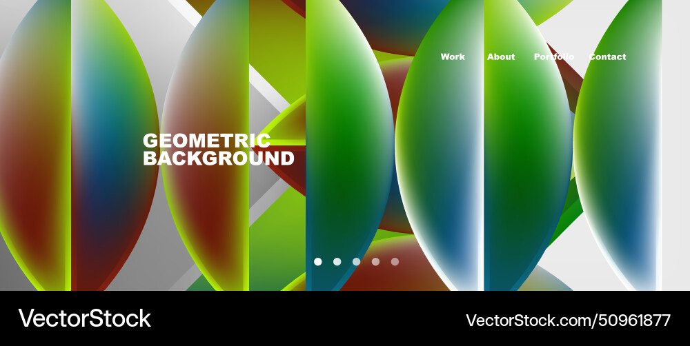Colorful gradients with abstract geometric shapes Vector Image
