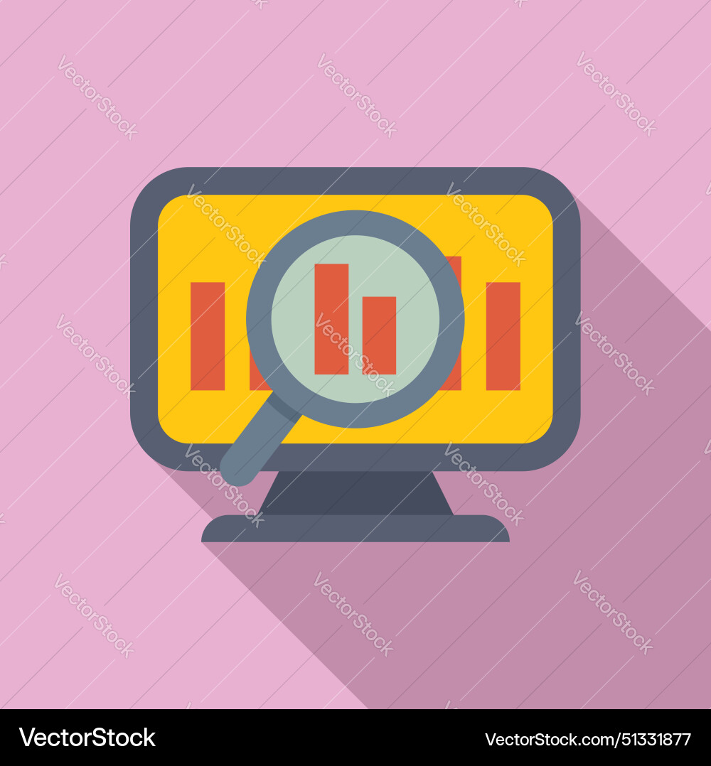 Data analysis concept with magnifying glass icon Vector Image