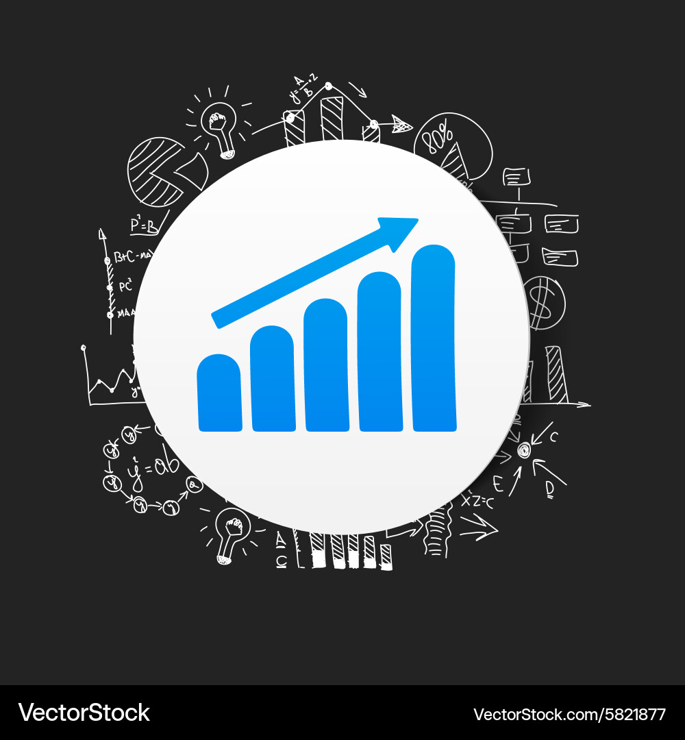 Drawing business formulas chart Royalty Free Vector Image
