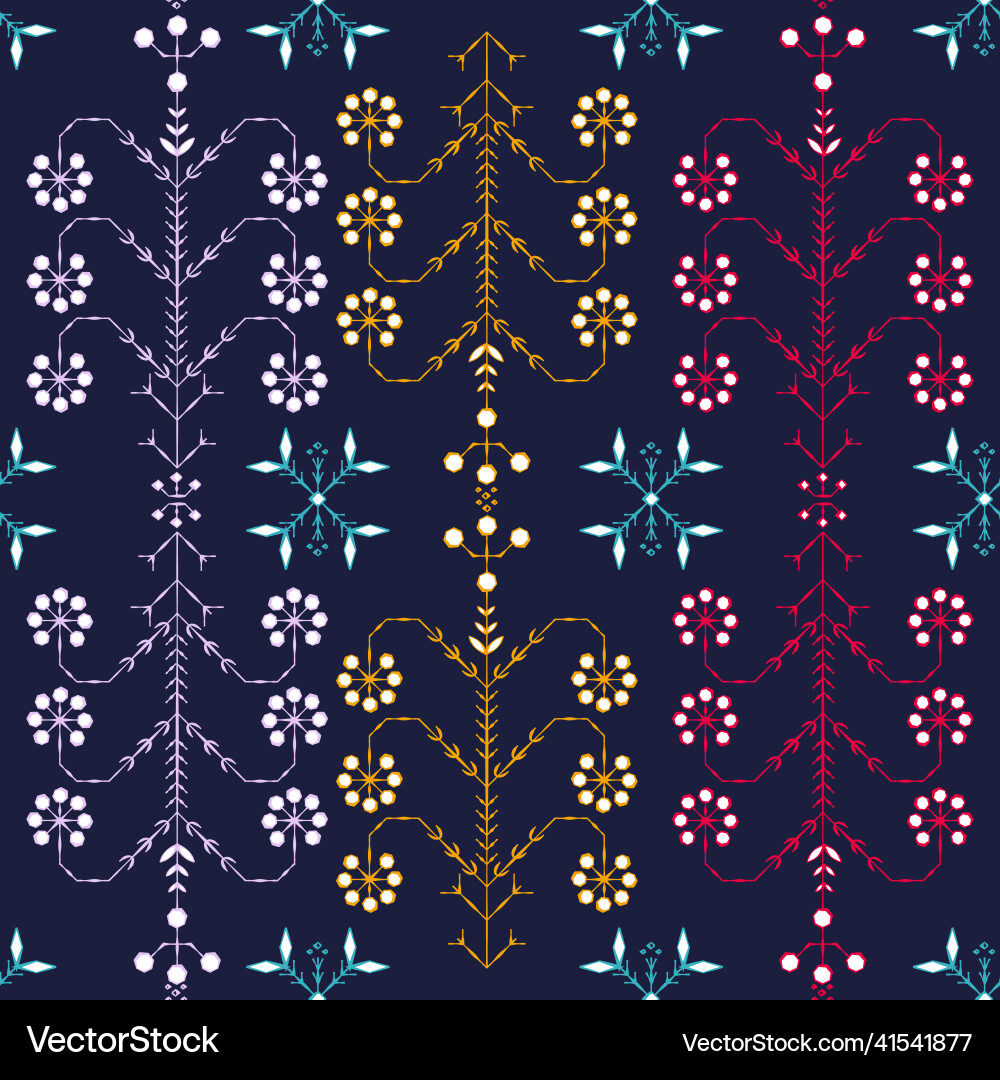 Gothic Floral Pattern Royalty Free Vector Image