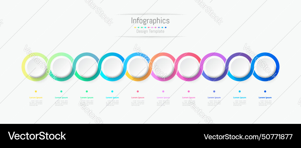 Infographic 10 options design elements Royalty Free Vector