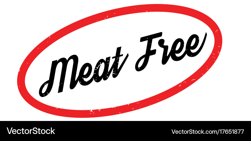 Meat free rubber stamp Royalty Free Vector Image