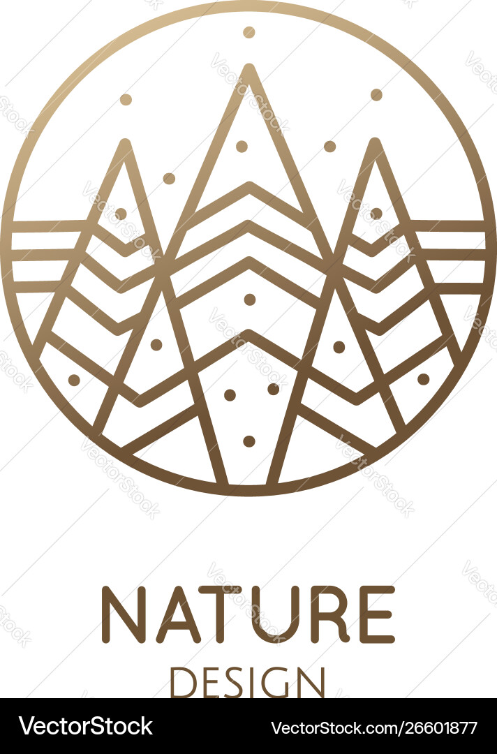 Sacred Mountain Symbol Royalty Free Vector Image