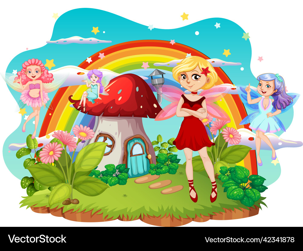 Beautiful fairy on a white background Royalty Free Vector