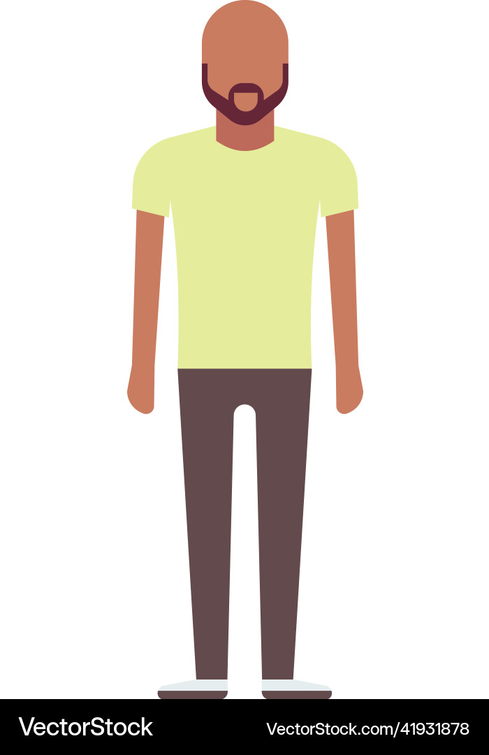 Black Man Figure, Flat Illustration Royalty Free Vector