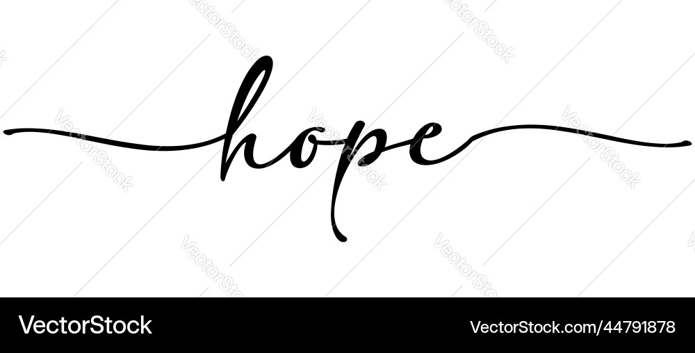 Christmas Hope Calligraphy Art Royalty Free Vector Image