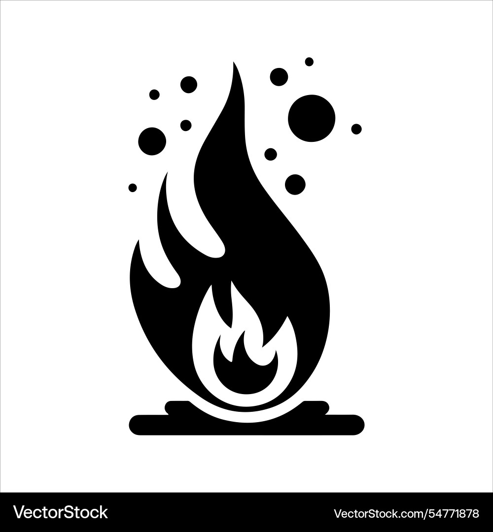 Crisp fire flame silhouettes for t-shirts posters Vector Image