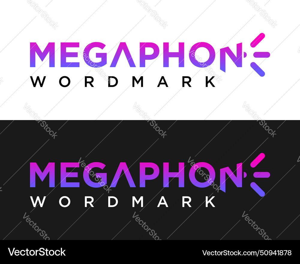Megaphone logo Royalty Free Vector Image - VectorStock