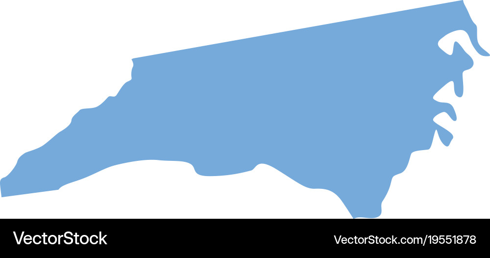 North carolina state map Royalty Free Vector Image