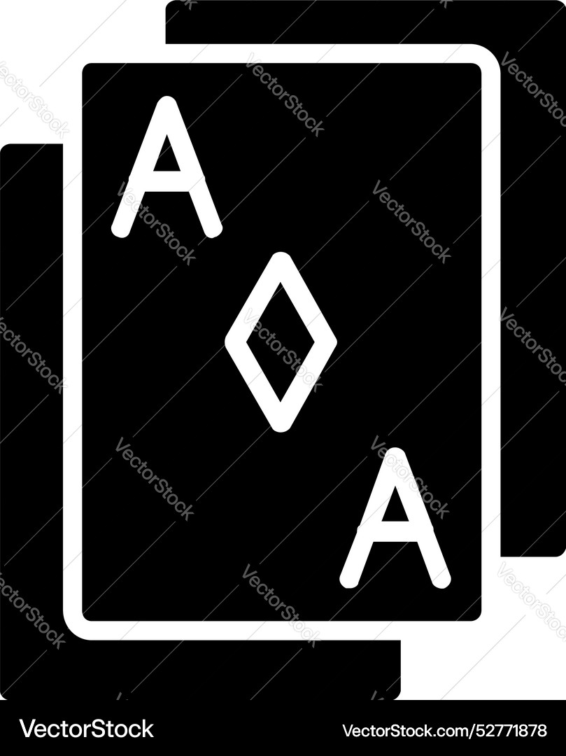 Playing card icon design Royalty Free Vector Image