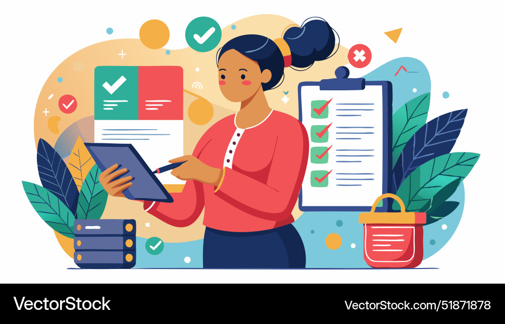 Productivity & Self-Assessment Royalty Free Vector Image
