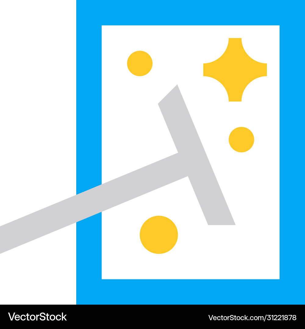 Window mop shine clean dirty icon Royalty Free Vector Image