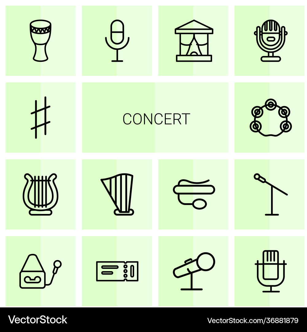 Konzert Icons Lizenzfreies Vektorbild - VectorStock