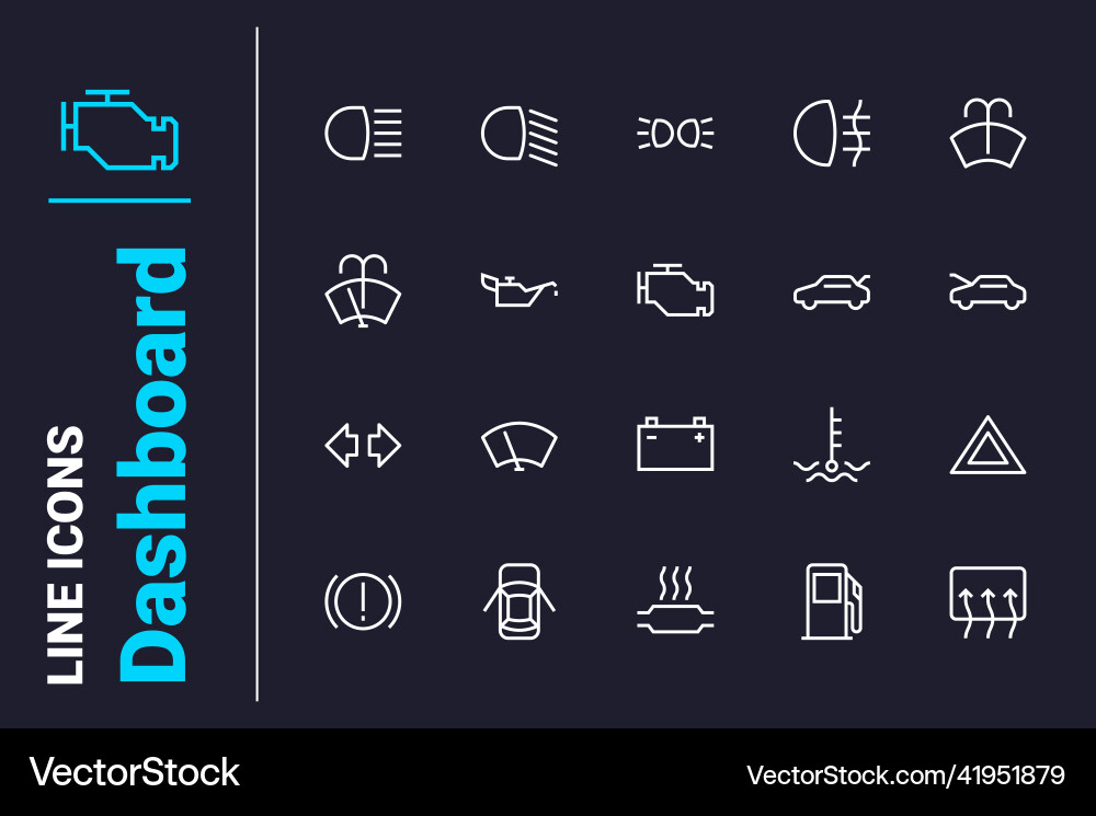 Dashboard Optimization Icons Set Royalty Free Vector Image