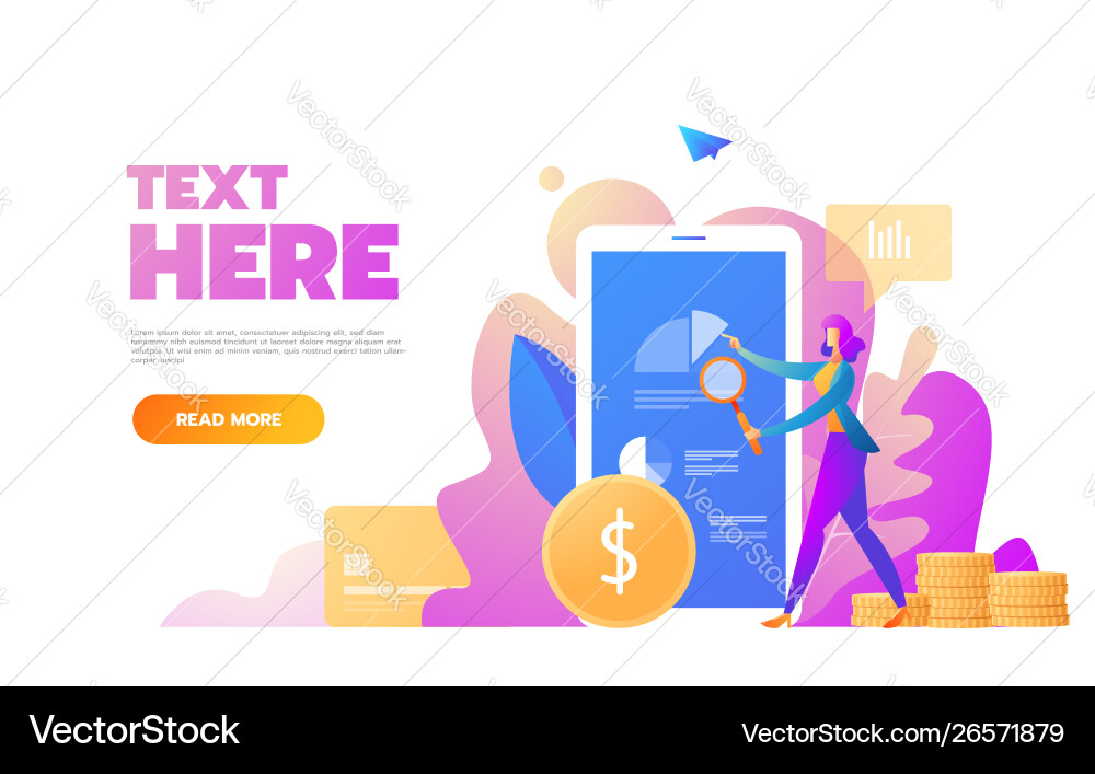 Data analysis and analytics concept digital Vector Image