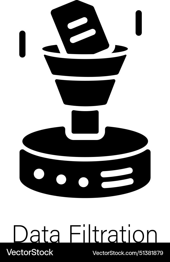 Data filtration Royalty Free Vector Image - VectorStock
