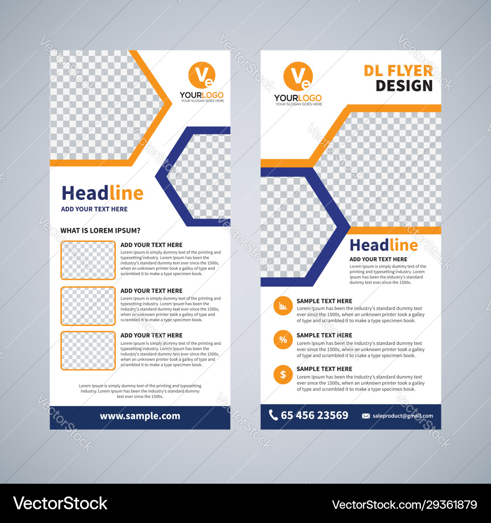 Dl flyer design template Royalty Free Vector Image
