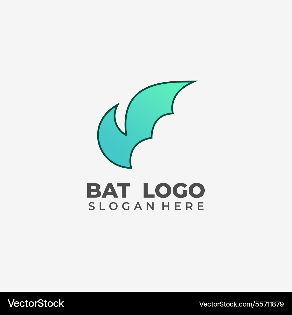 Futuristic bat wing icon design with memorable Vector Image