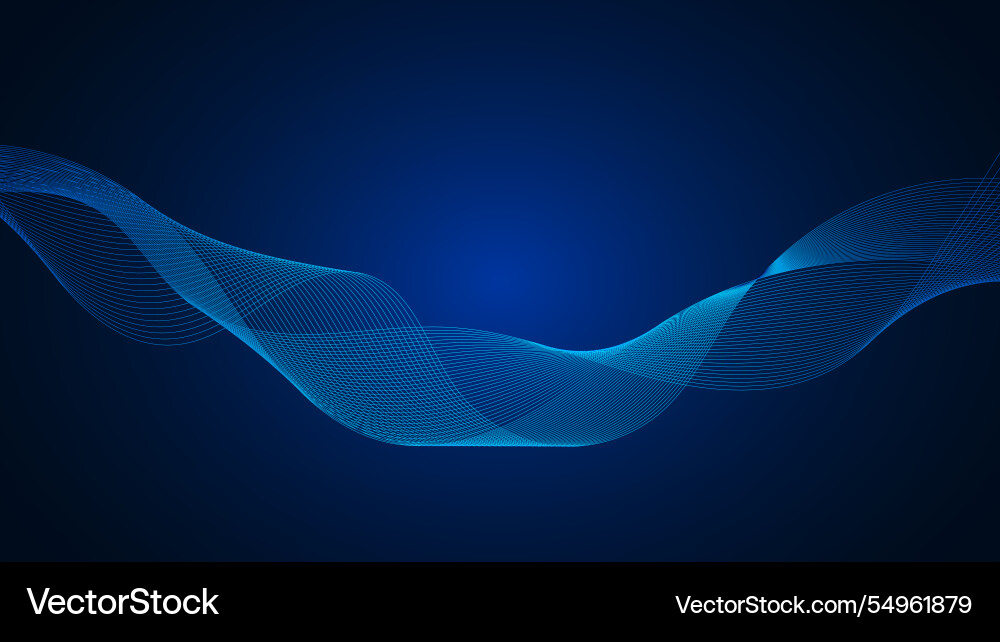 Geometric curved lines in gradient forming Vector Image