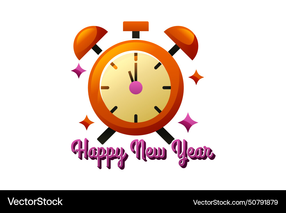 New year sticker set Royalty Free Vector Image