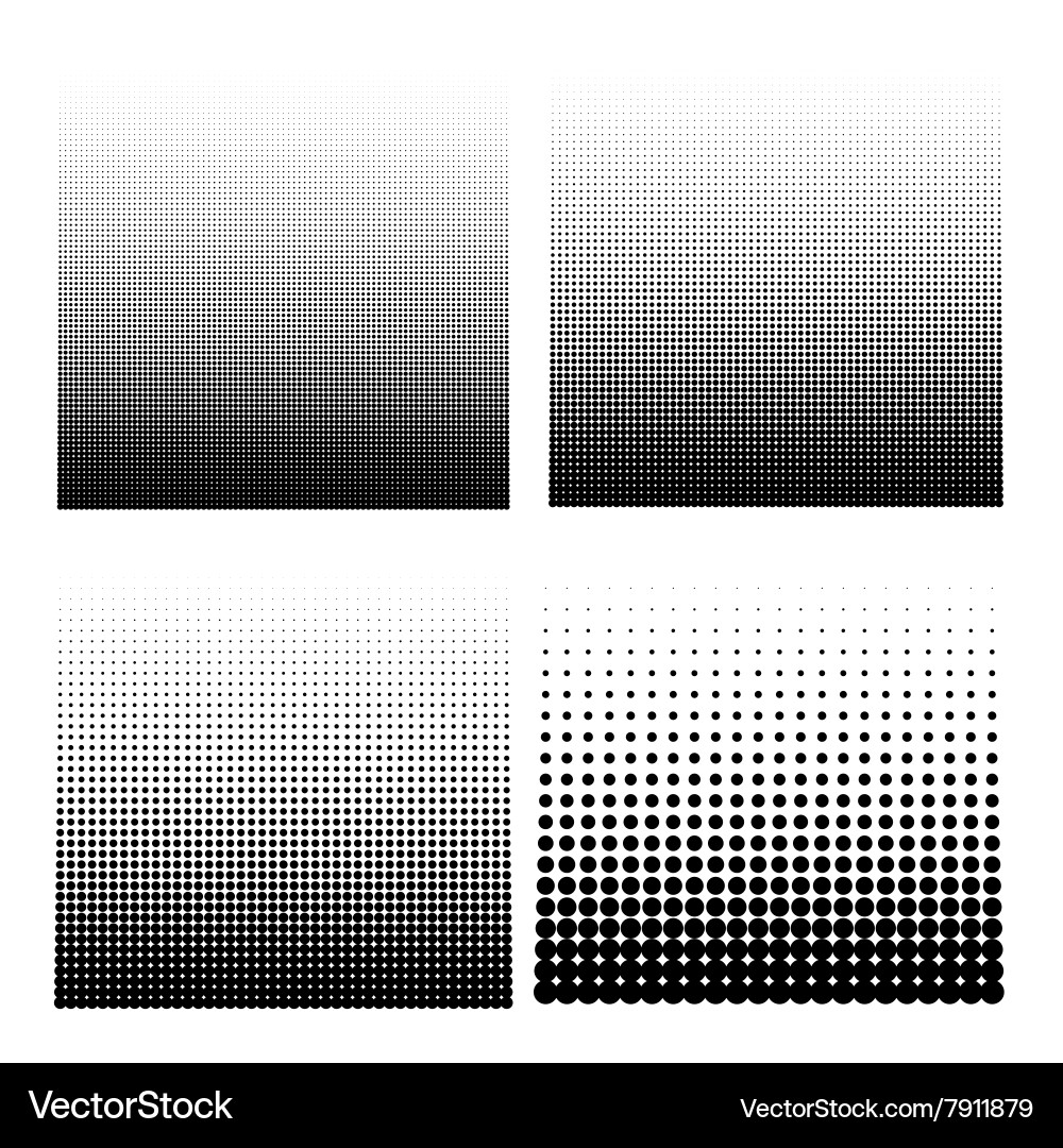 Set of halftone Royalty Free Vector Image - VectorStock