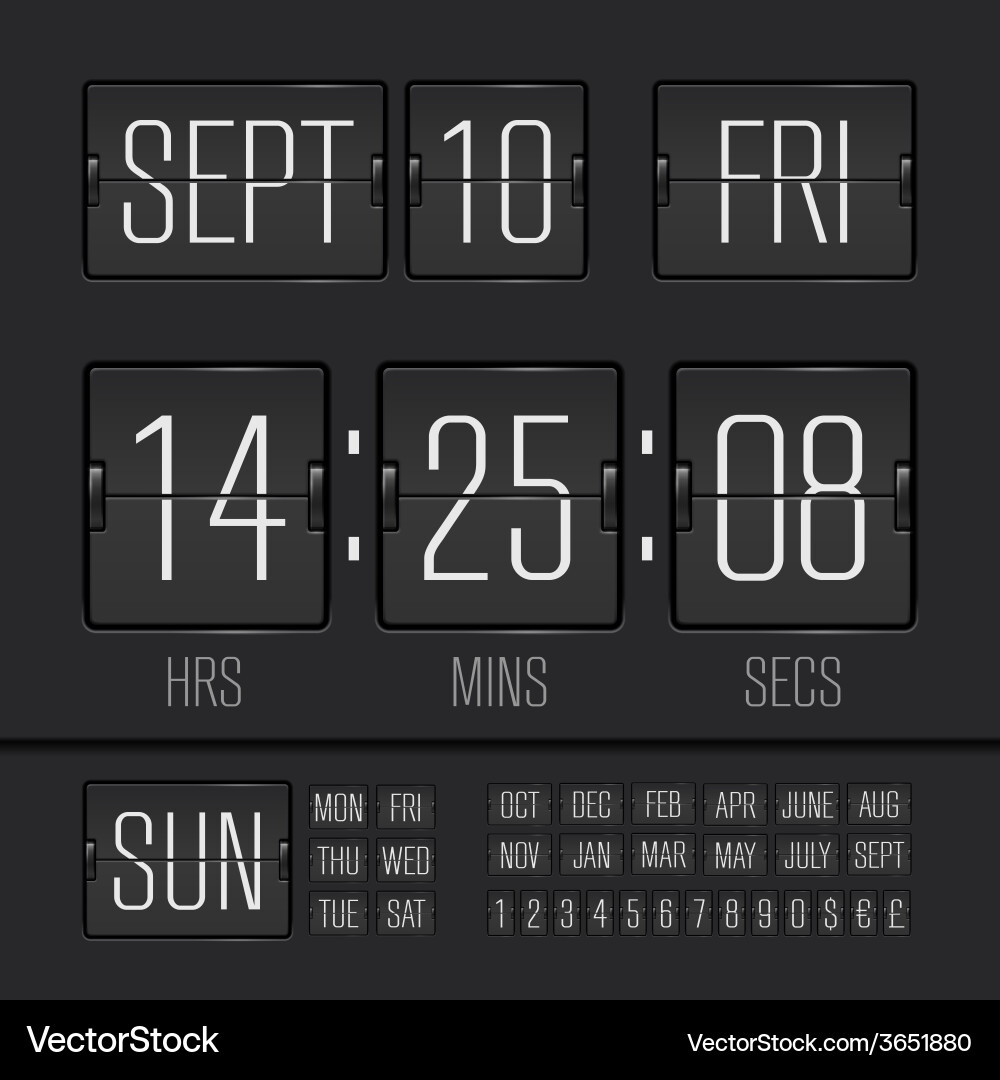 Black scoreboard Royalty Free Vector Image - VectorStock