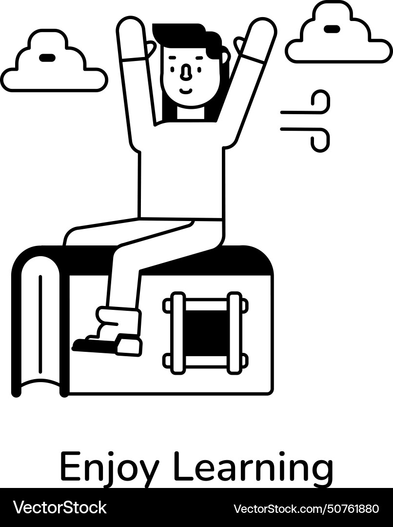 Enjoy learning Royalty Free Vector Image - VectorStock
