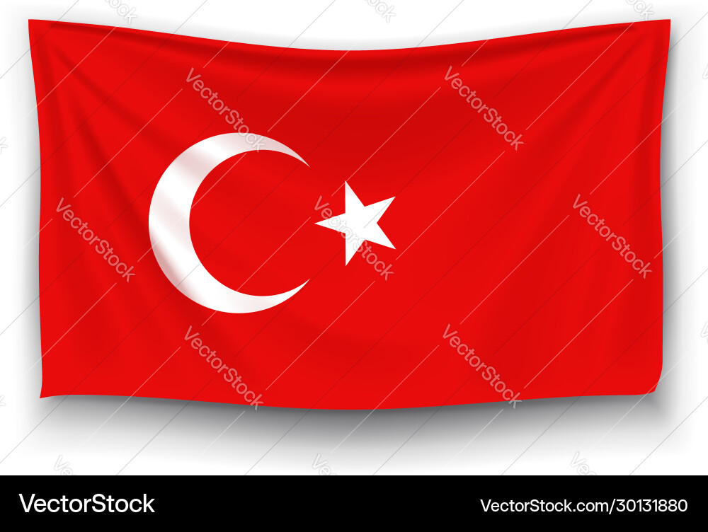 Flag turkey Royalty Free Vector Image - VectorStock