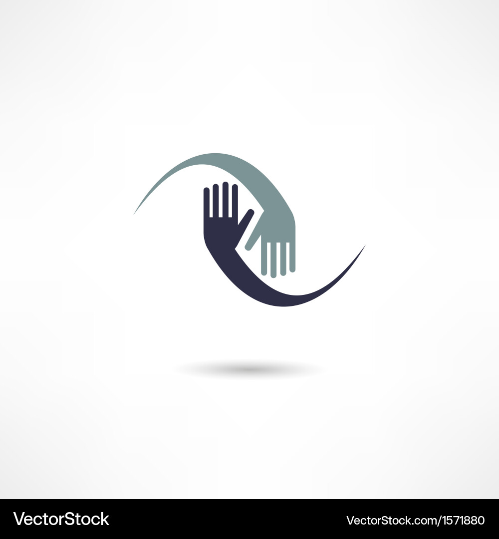 Hands Unite Icon Royalty Free Vector Image - VectorStock
