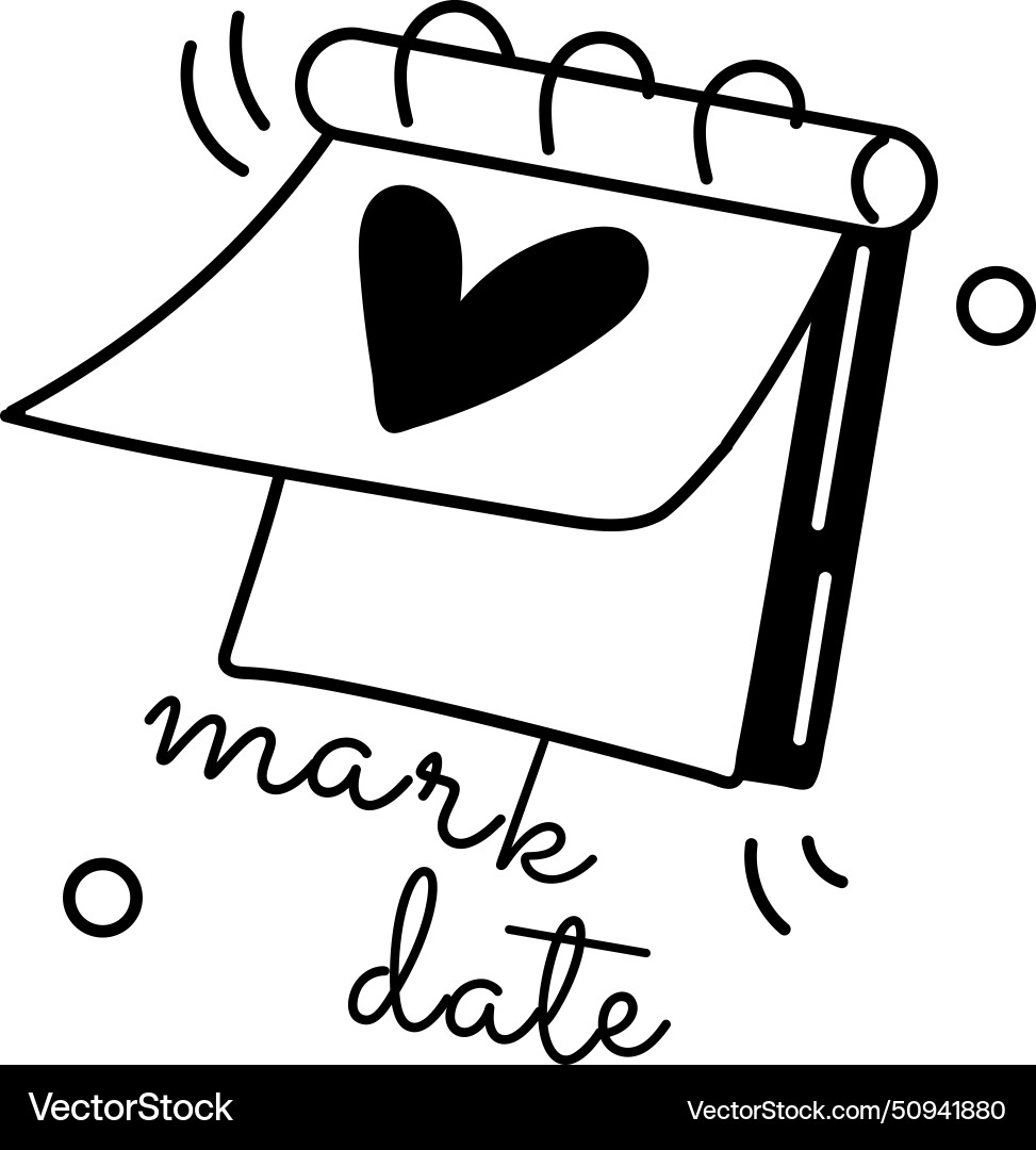 Mark date Royalty Free Vector Image - VectorStock