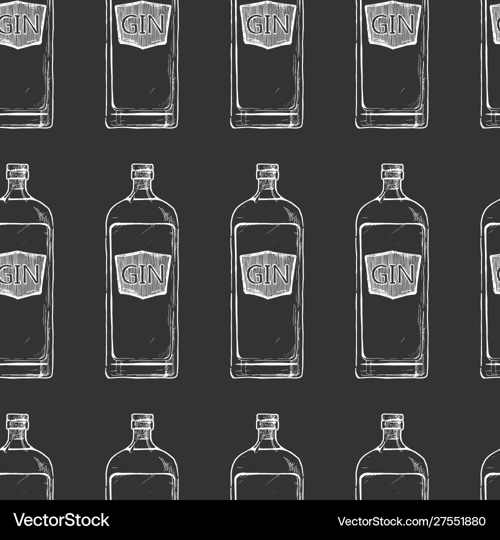Pattern with bottles alcohol Royalty Free Vector Image