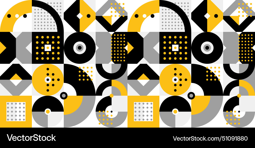 Seamless abstract background in yellow color Vector Image