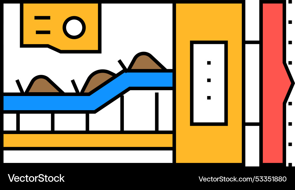 Tunnel boring construction vehicle icon color Vector Image