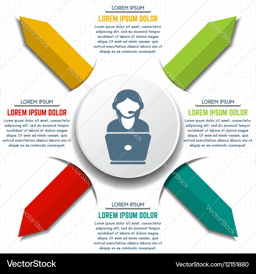 User support infographic design template Vector Image