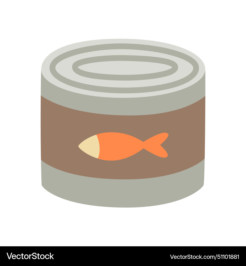 Canned fish isolated on a white background Vector Image