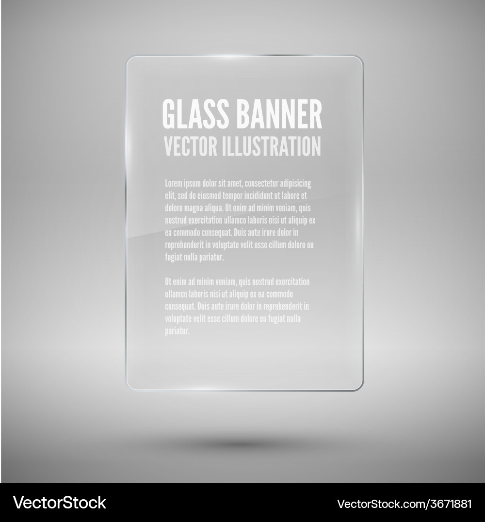 Glass framework Royalty Free Vector Image - VectorStock