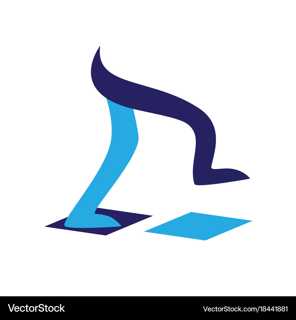 Legs walking symbol Royalty Free Vector Image - VectorStock