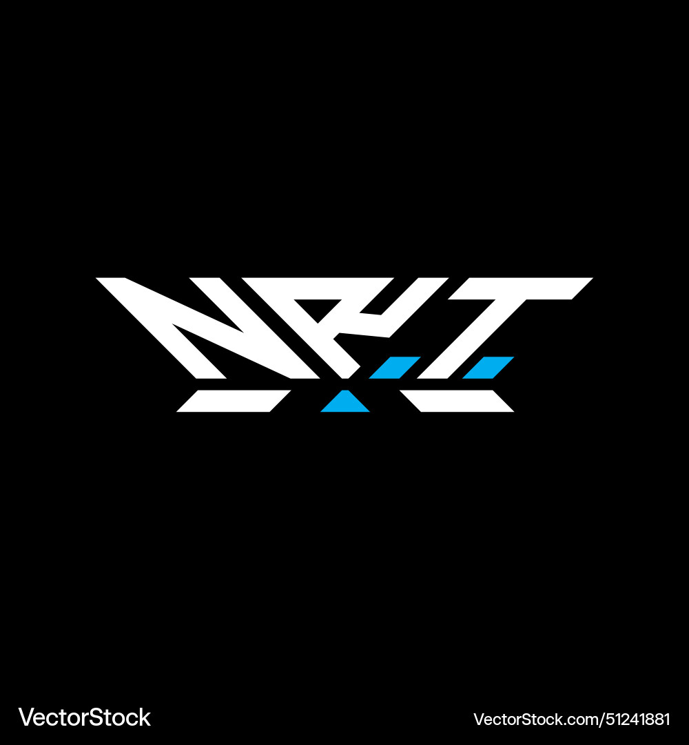 Nrt letter logo design nrt simple and modern logo Vector Image