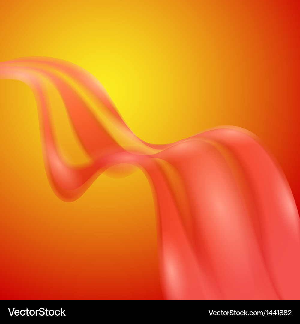 Abstract background red wave Royalty Free Vector Image