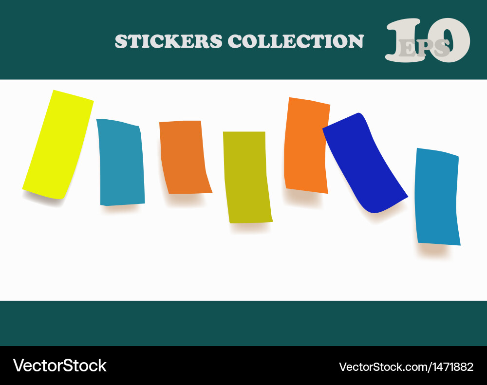 Colored notes paper Royalty Free Vector Image - VectorStock
