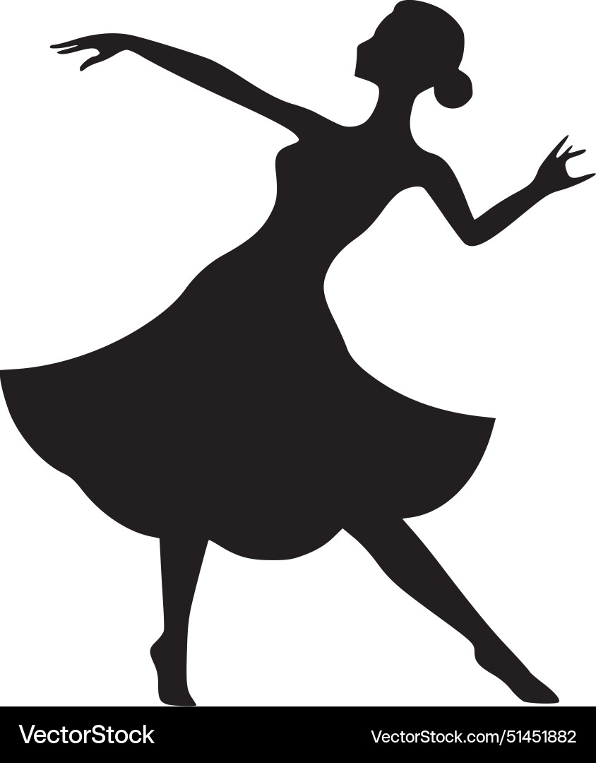 Dance - minimalist and simple silhouette Vector Image
